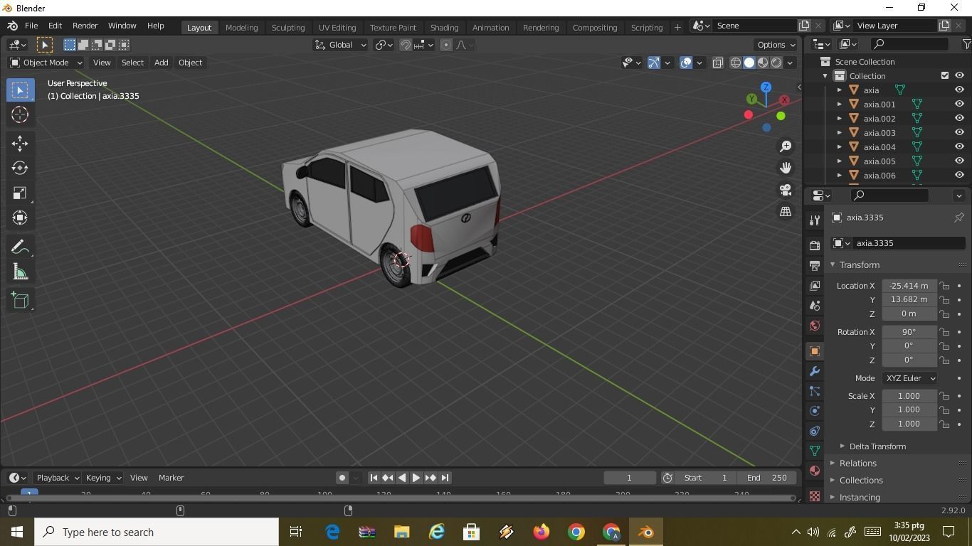 3D model 2019 Perodua Axia E VR / AR / low-poly | CGTrader