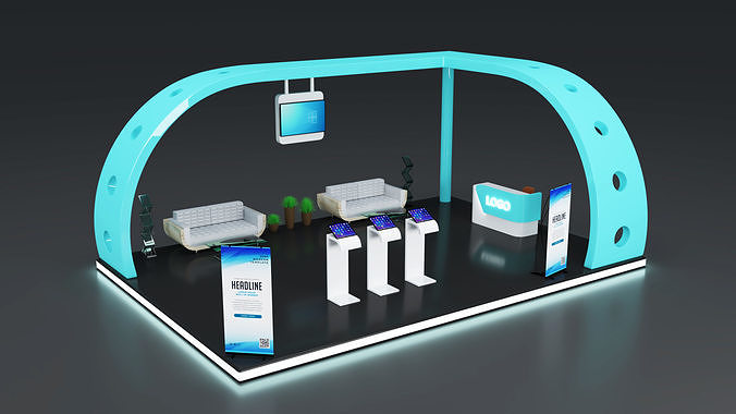 Modern Exhibition Stand 3D model | CGTrader