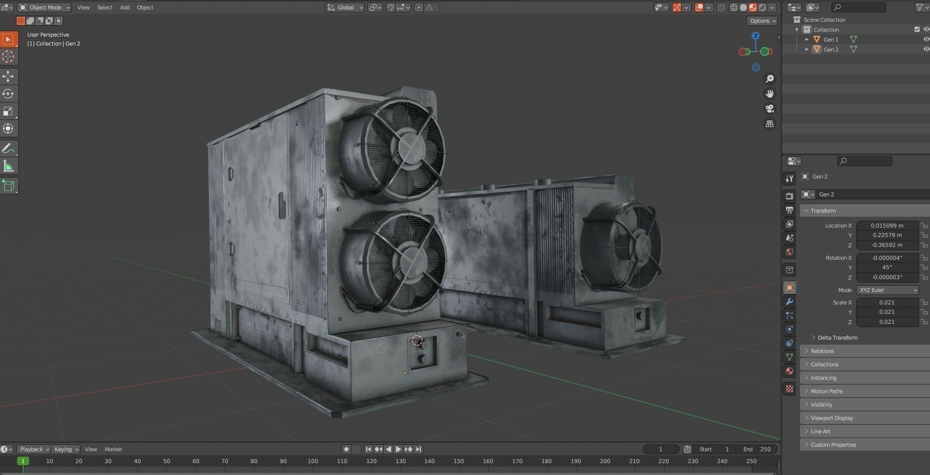 3D model Large Generator 2 Types VR / AR / low-poly | CGTrader