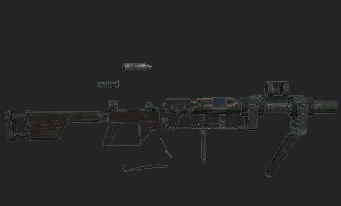 3D model Homemade rifle on bolon CO2 VR / AR / low-poly | CGTrader