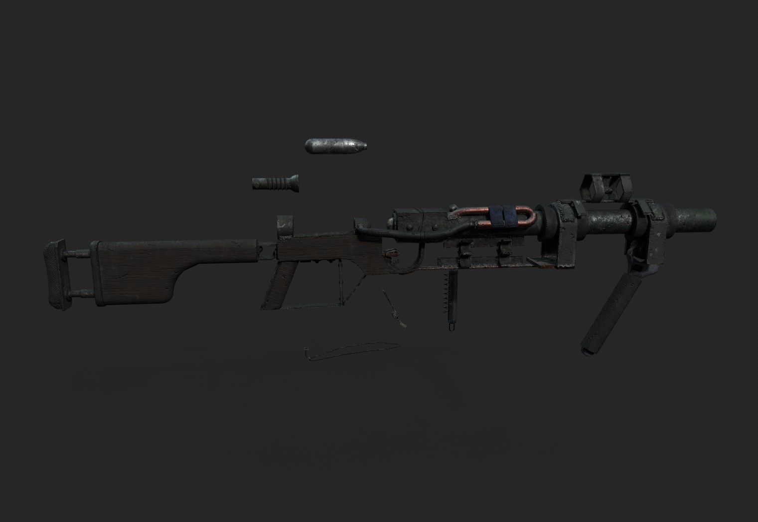 3D model Homemade rifle on bolon CO2 VR / AR / low-poly | CGTrader