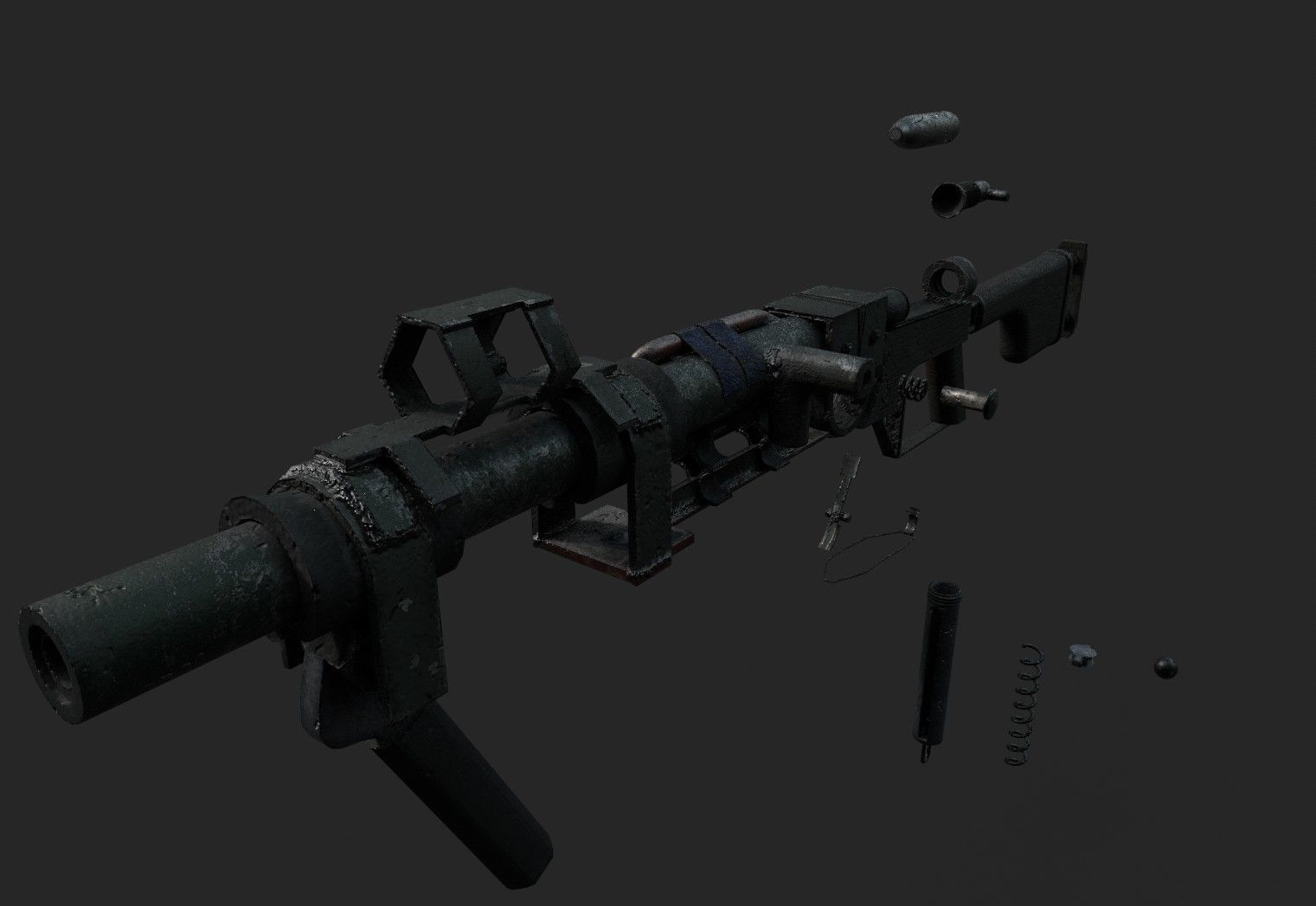 3D model Homemade rifle on bolon CO2 VR / AR / low-poly | CGTrader
