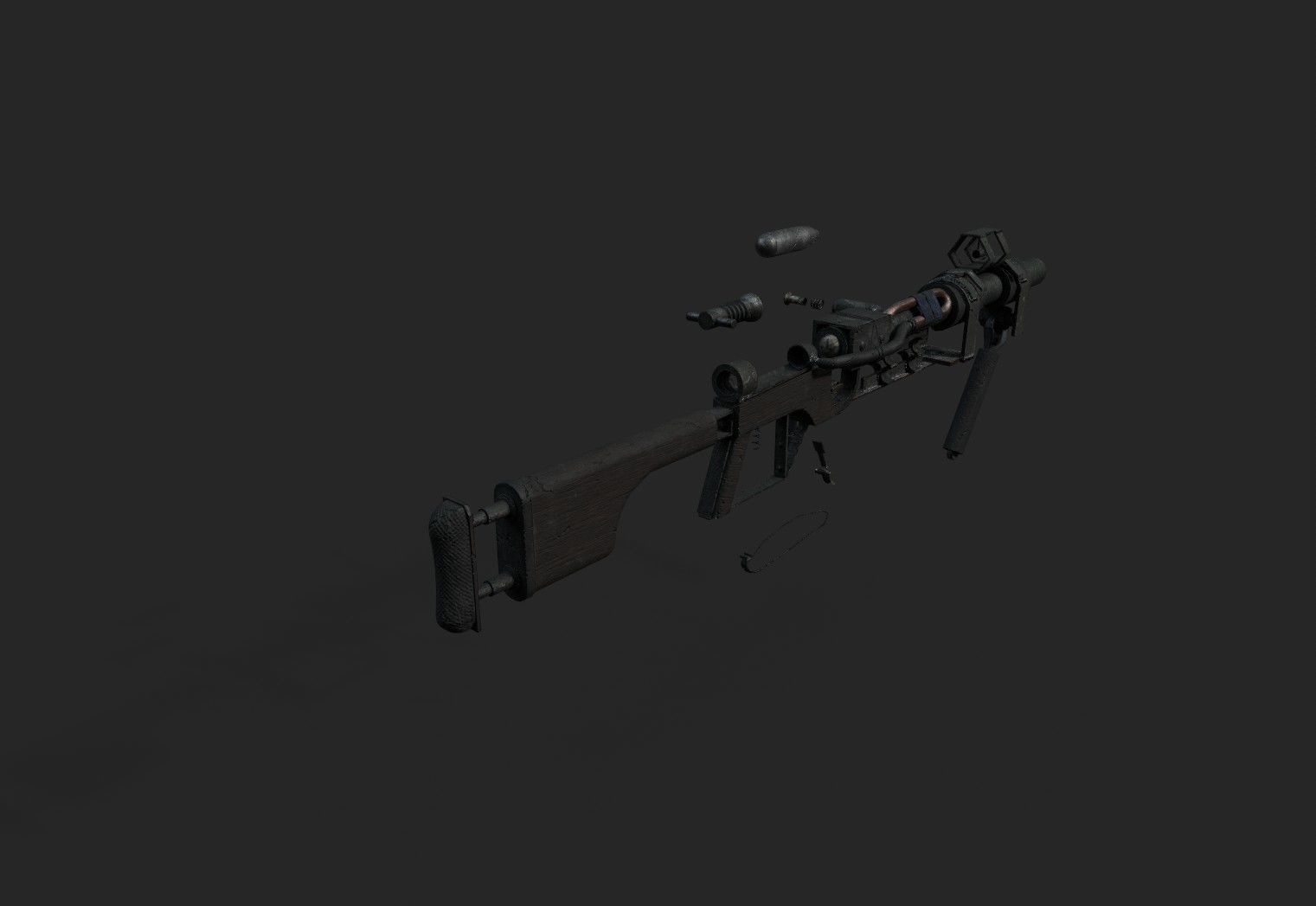 3D model Homemade rifle on bolon CO2 VR / AR / low-poly | CGTrader