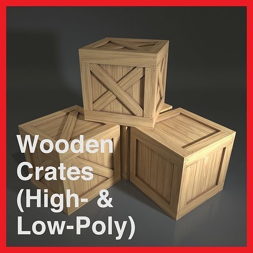 3D model Wooden Crates High- and VR / AR / low-poly | CGTrader