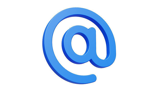 3D model At E-mail Sign VR / AR / low-poly | CGTrader