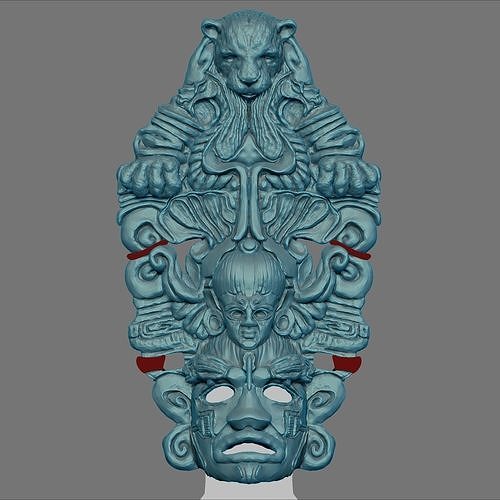 Maya Mask 3D model 3D printable | CGTrader