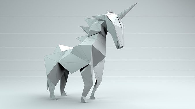 3D model Origami Unicorn VR / AR / low-poly | CGTrader