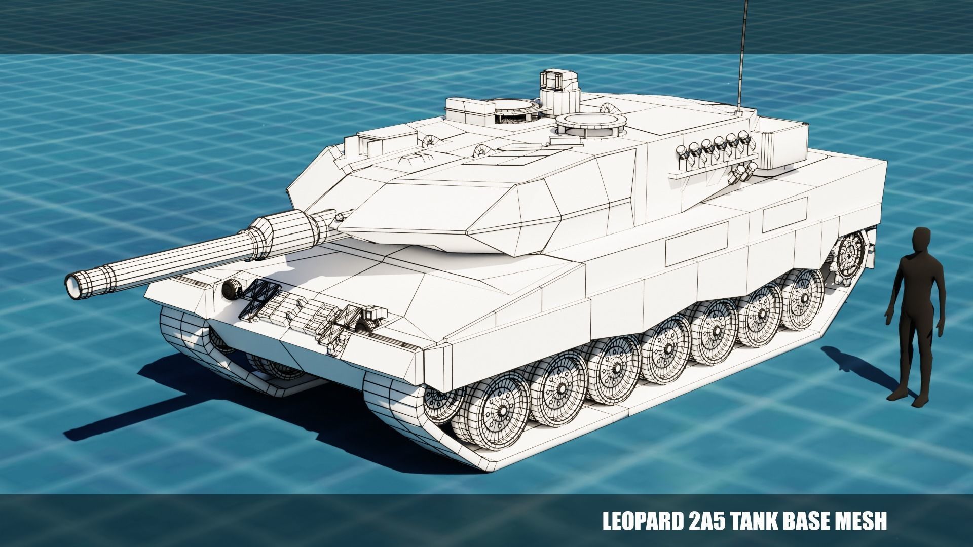 3D model Leopard 2a5 TANK BASE MESH VR / AR / low-poly | CGTrader