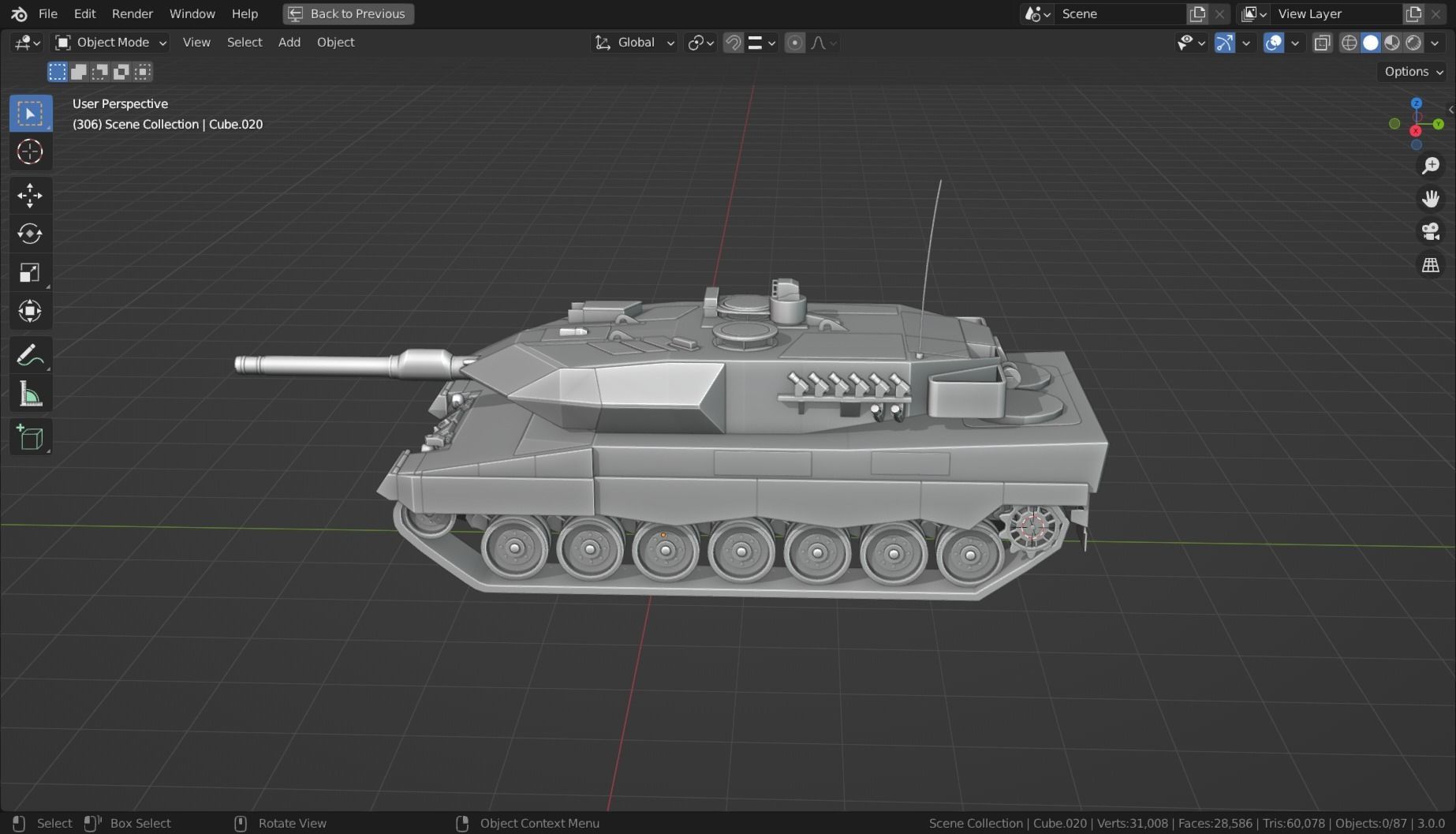 3D model Leopard 2a5 TANK BASE MESH VR / AR / low-poly | CGTrader