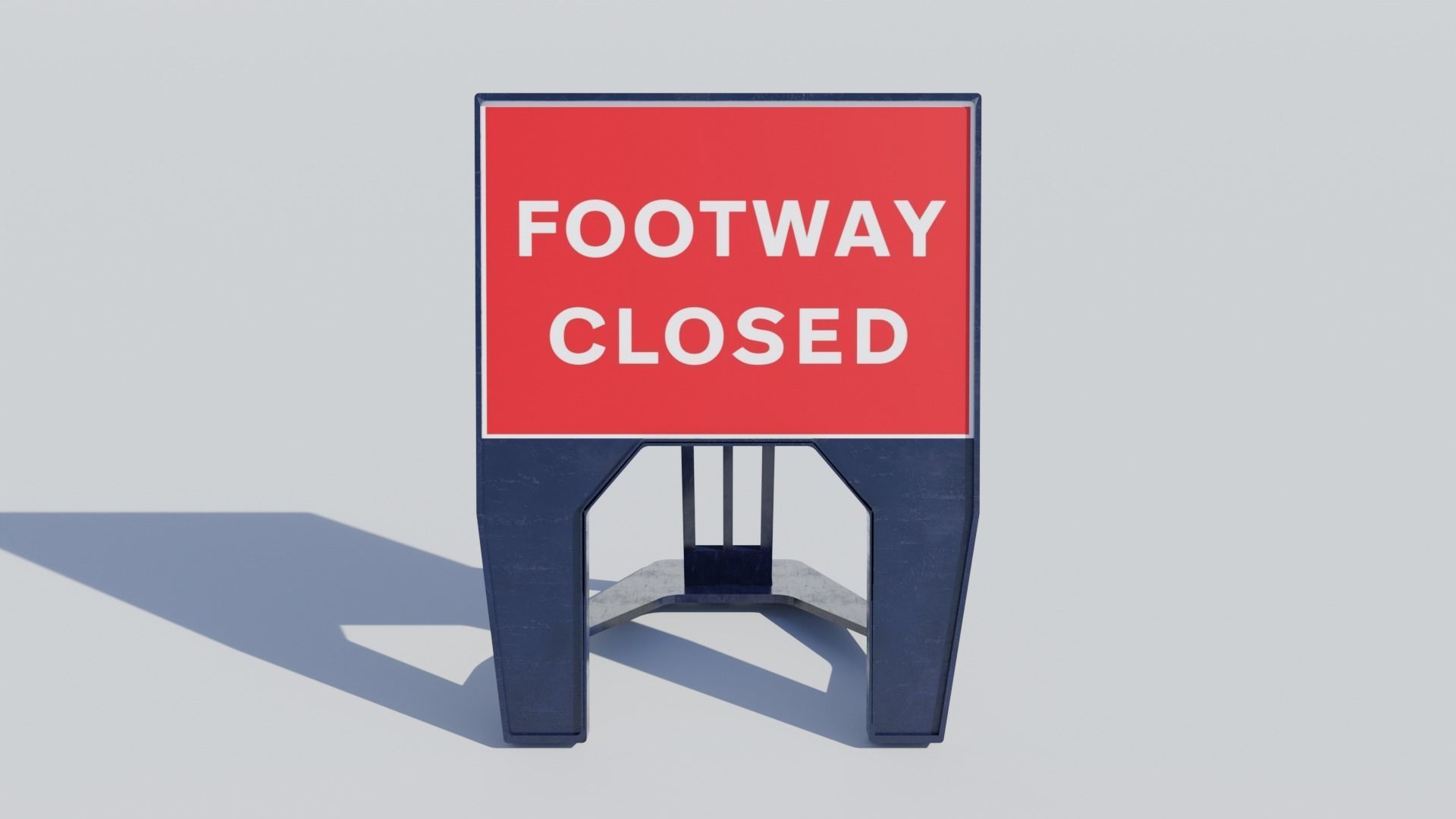 3D model Low poly Temporary Footpath Signs VR / AR / low-poly | CGTrader