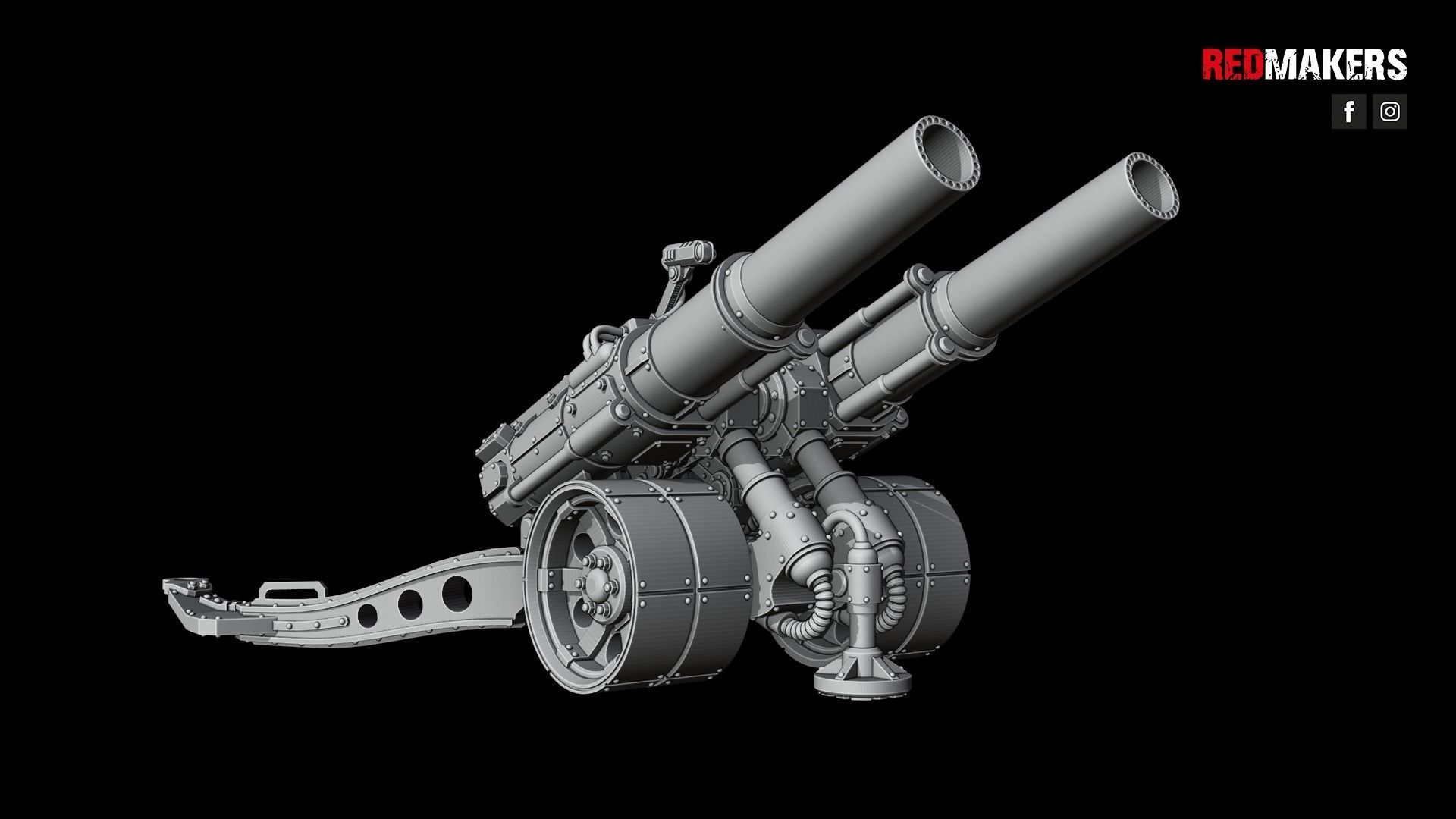 Field Gun and Heavy Laser Cannon - Death Division 3D model 3D printable ...
