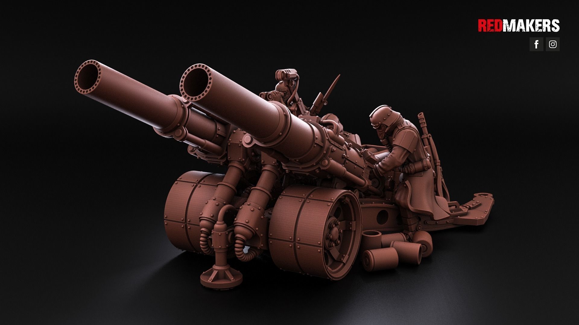 Field Gun and Heavy Laser Cannon - Death Division 3D model 3D printable ...