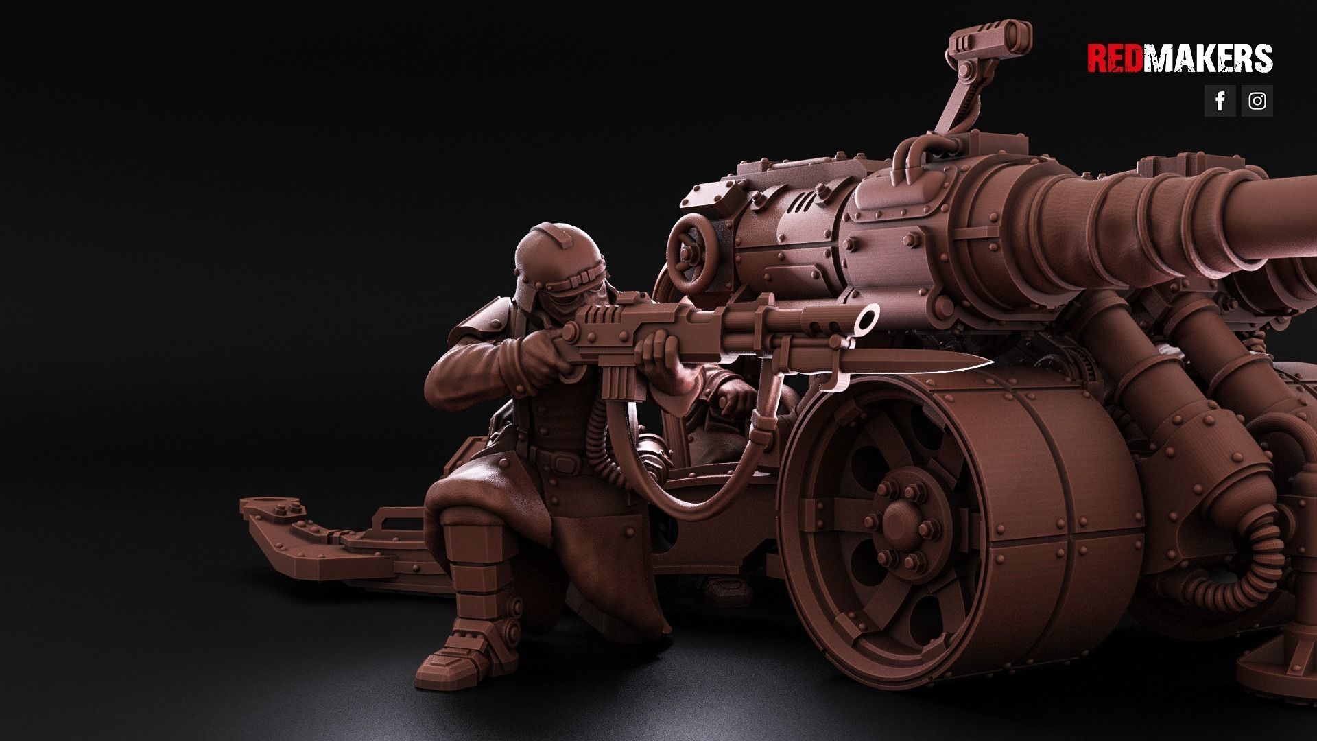 Field Gun and Heavy Laser Cannon - Death Division 3D model 3D printable ...