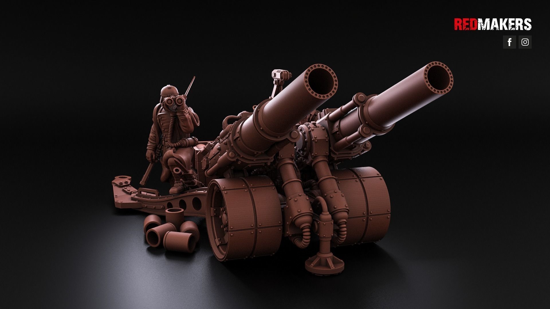 Field Gun and Heavy Laser Cannon - Death Division 3D model 3D printable ...