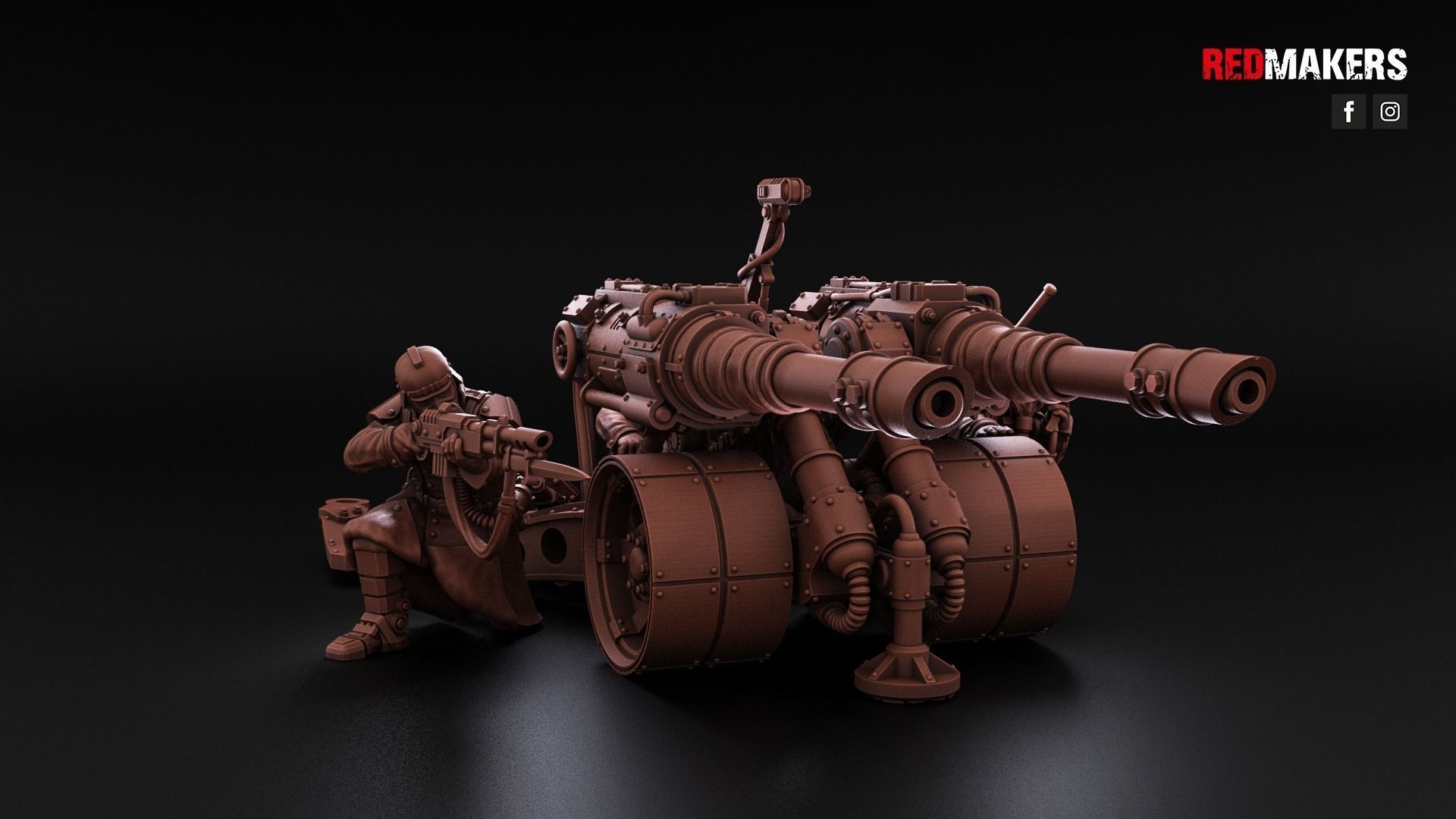 Field Gun and Heavy Laser Cannon - Death Division 3D model 3D printable ...