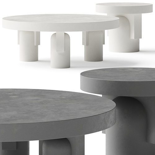 Lulu and Georgia Anja Round Coffee Tables 3D model | CGTrader
