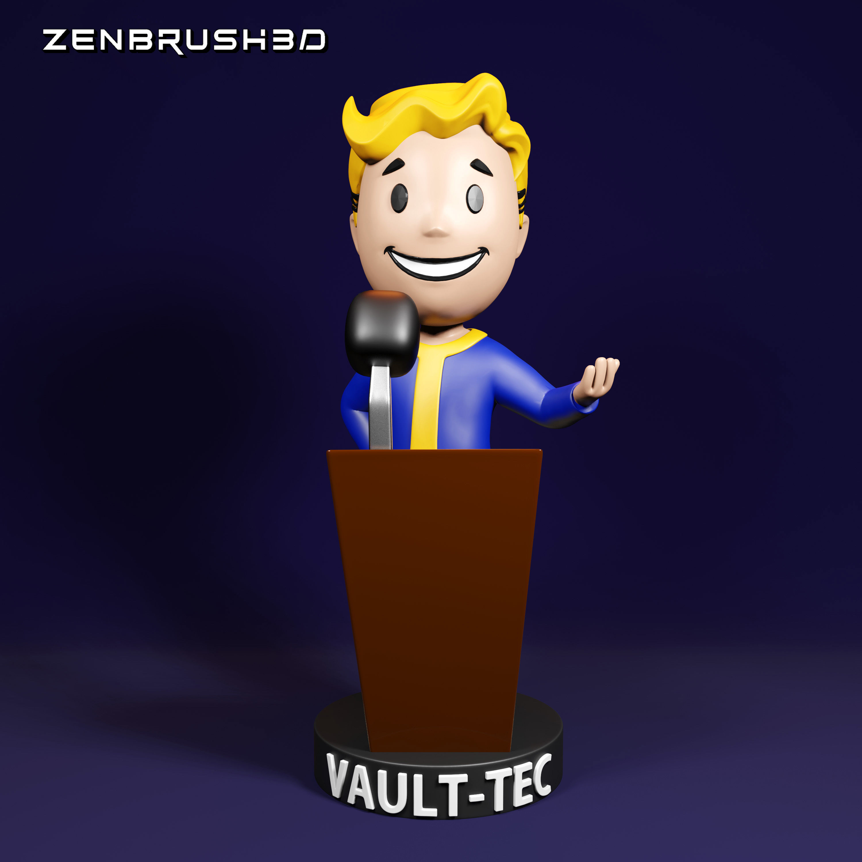 BOBBLEHEAD TALK - FALLOUT 4 3D model 3D printable | CGTrader