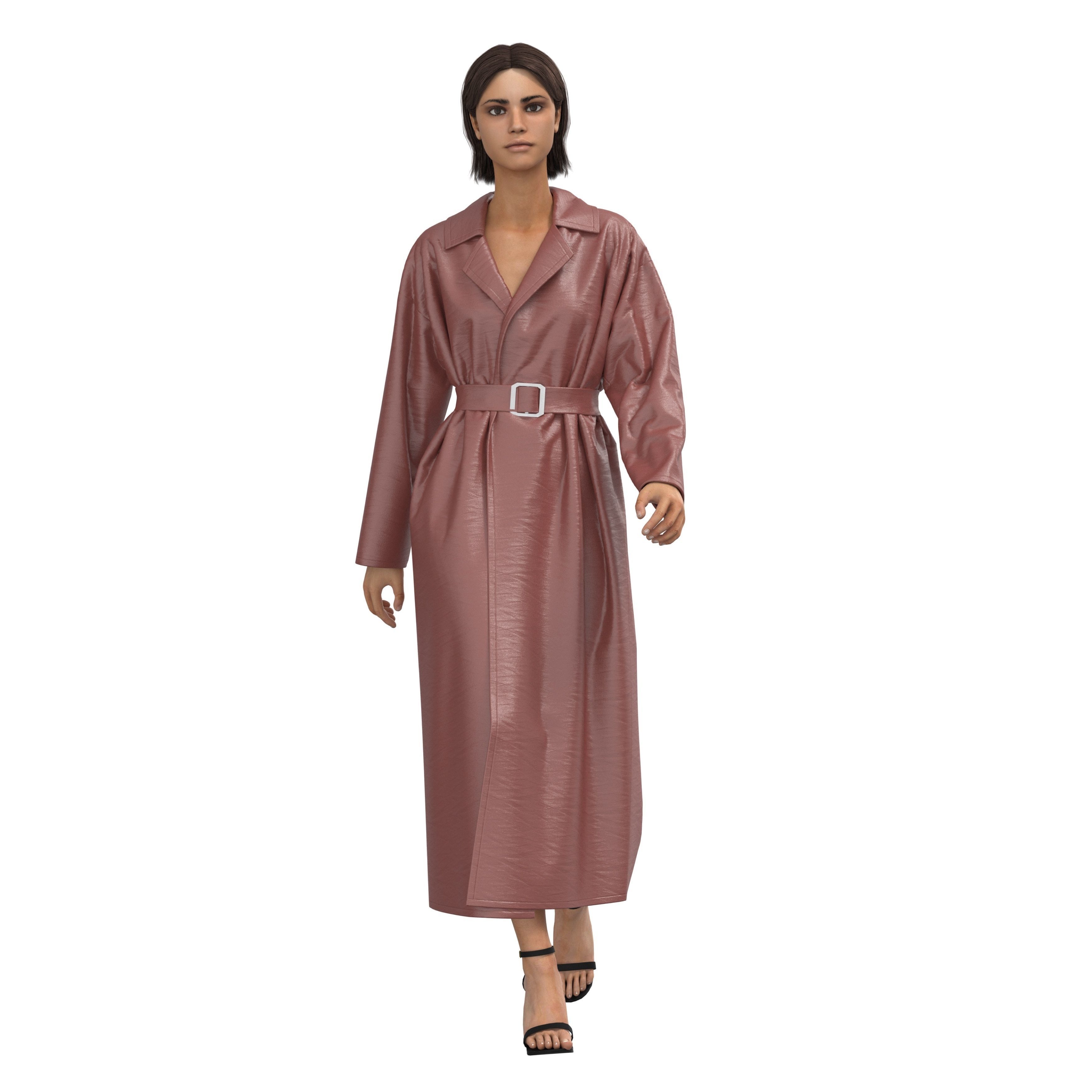 Coat trench 3D model | CGTrader