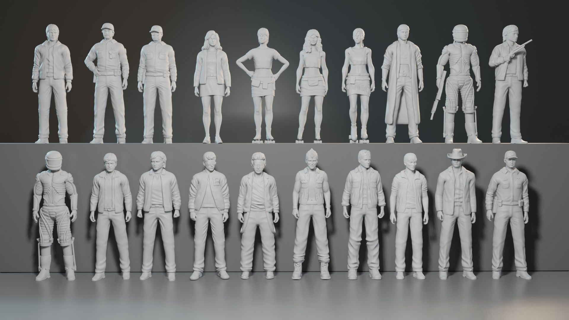 The Wraith group of figurines 3D model 3D printable | CGTrader