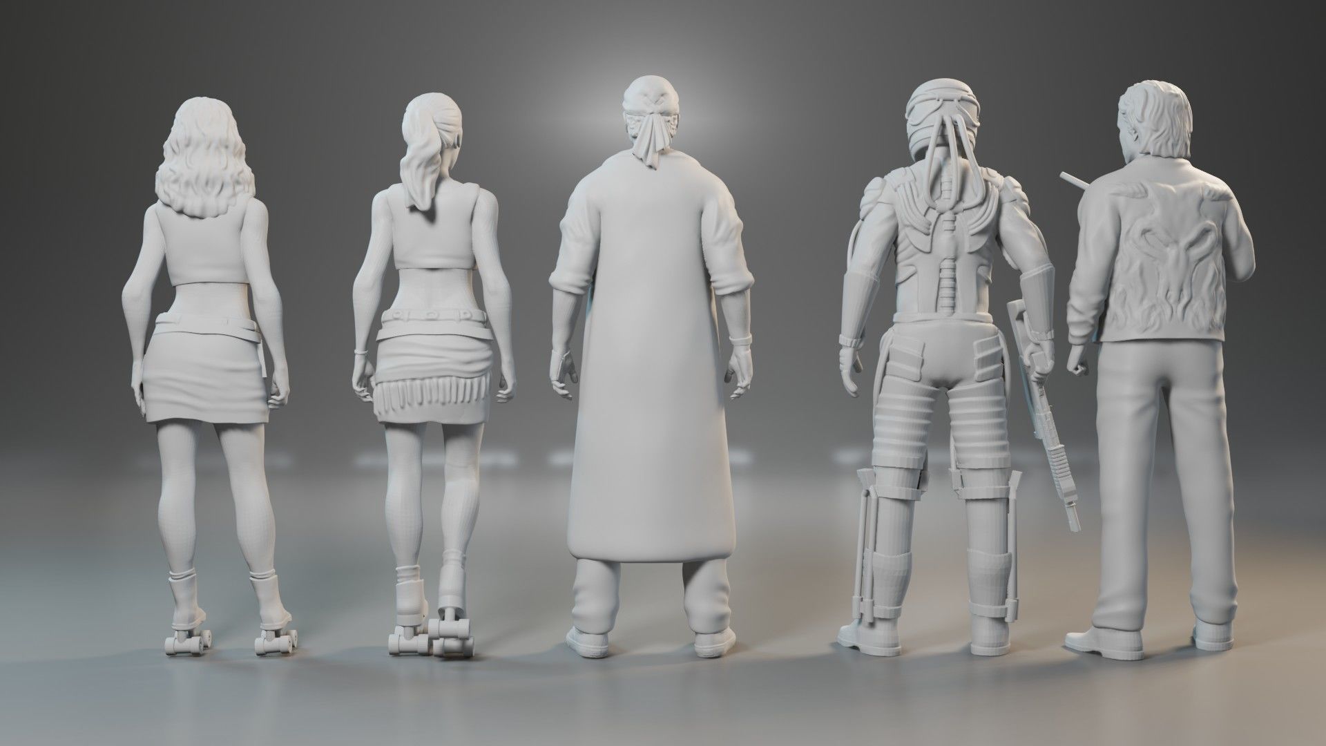 The Wraith group of figurines 3D model 3D printable | CGTrader