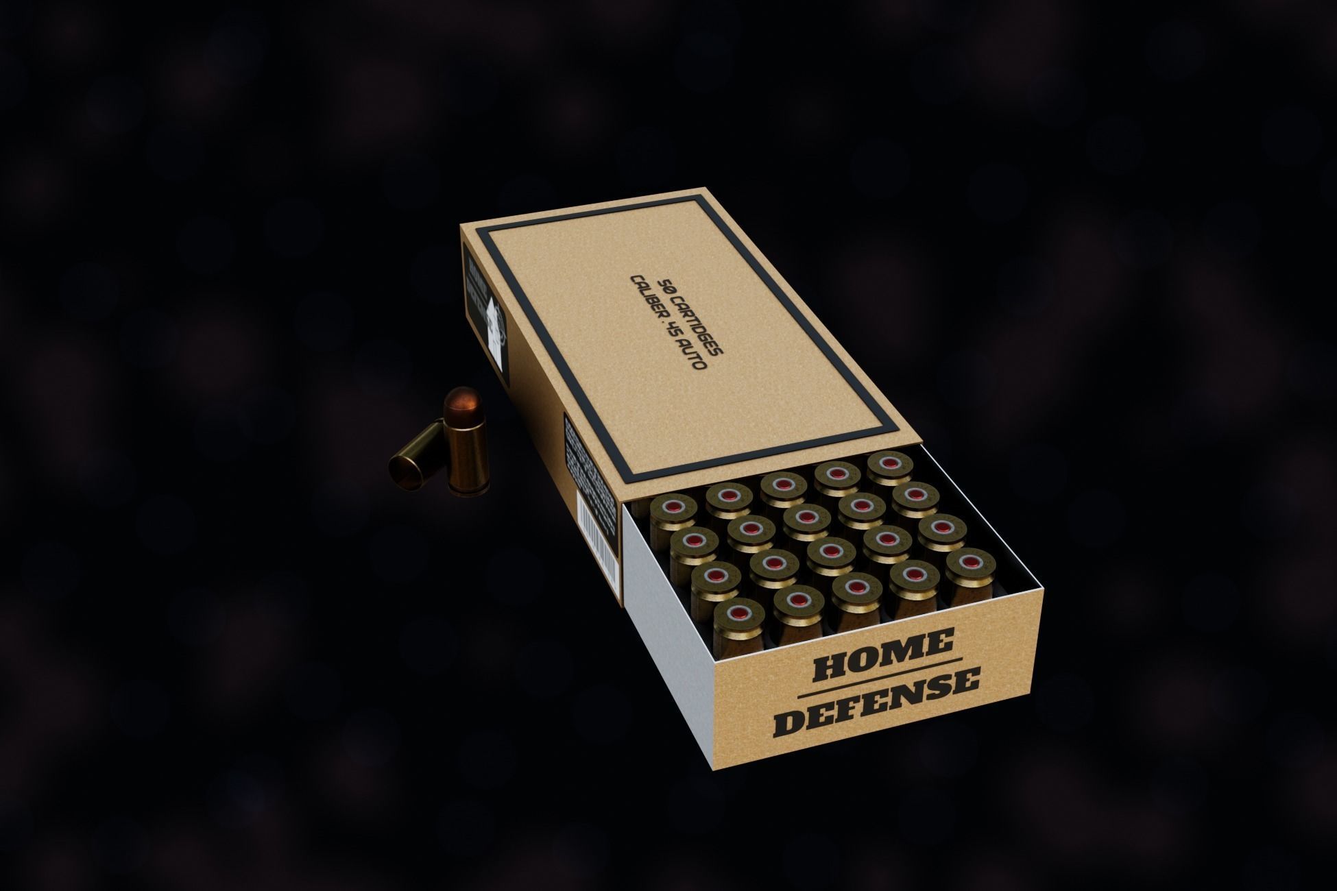 3D model NZ SMG 45 ACP Ammo VR / AR / low-poly | CGTrader