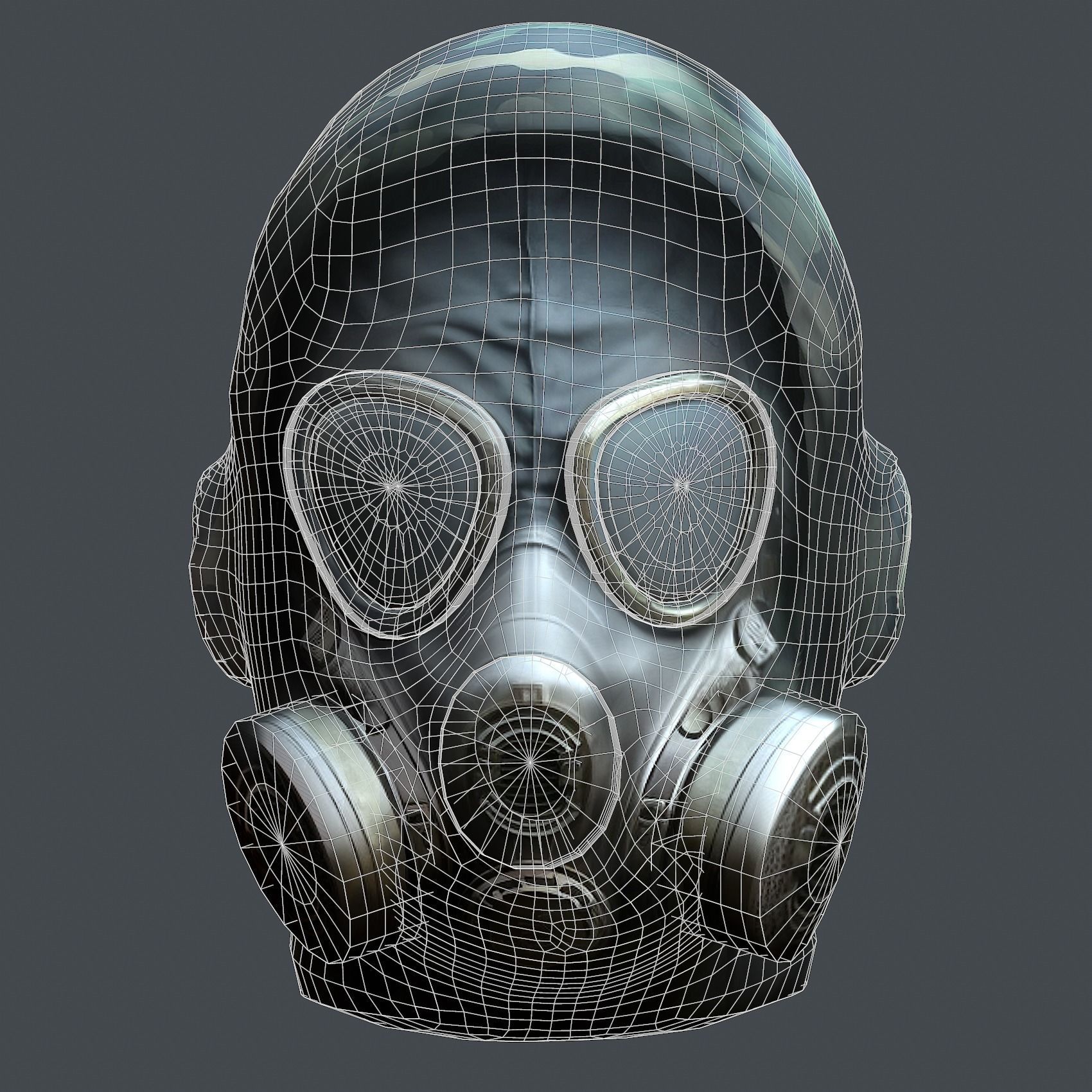 3D model Gas mask helmet 3d model military combat Low-poly VR / AR ...