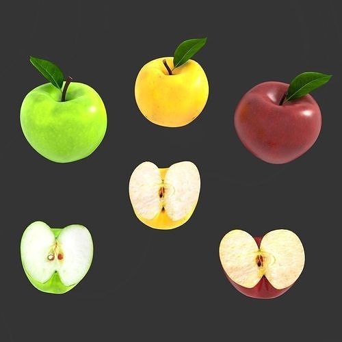 Apple set 3D model | CGTrader