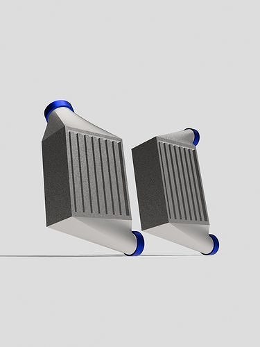 Intercooler for twin or small setup x2 optional end pieces 3D model 3D ...