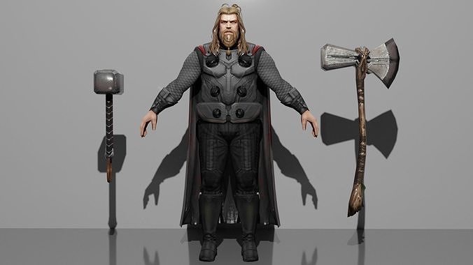 Thor End Game 3D model rigged | CGTrader