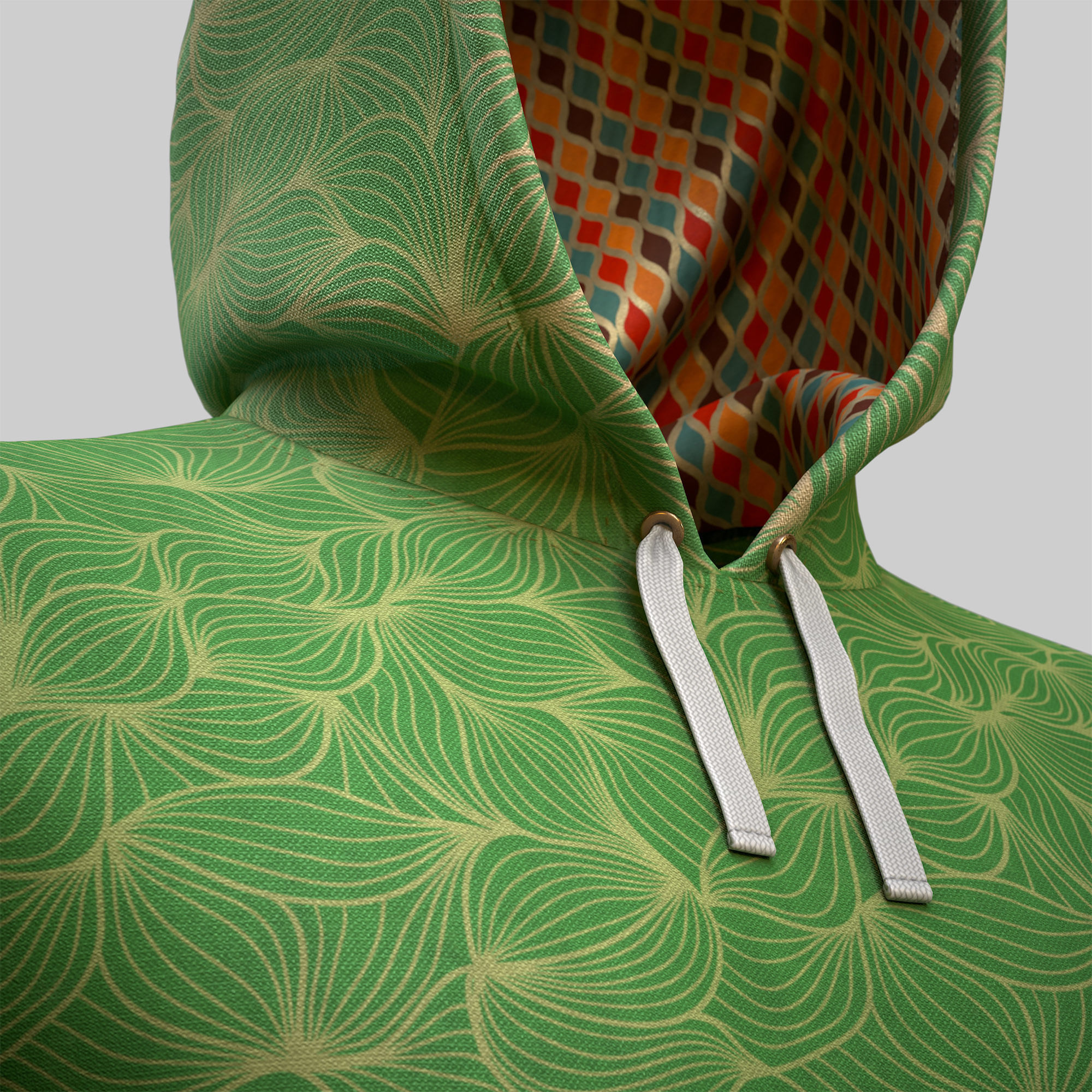 Green hoodie with good topology 3D model | CGTrader