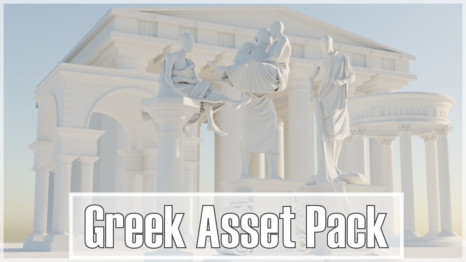 Greek Asset Pack and Statues 3D model | CGTrader