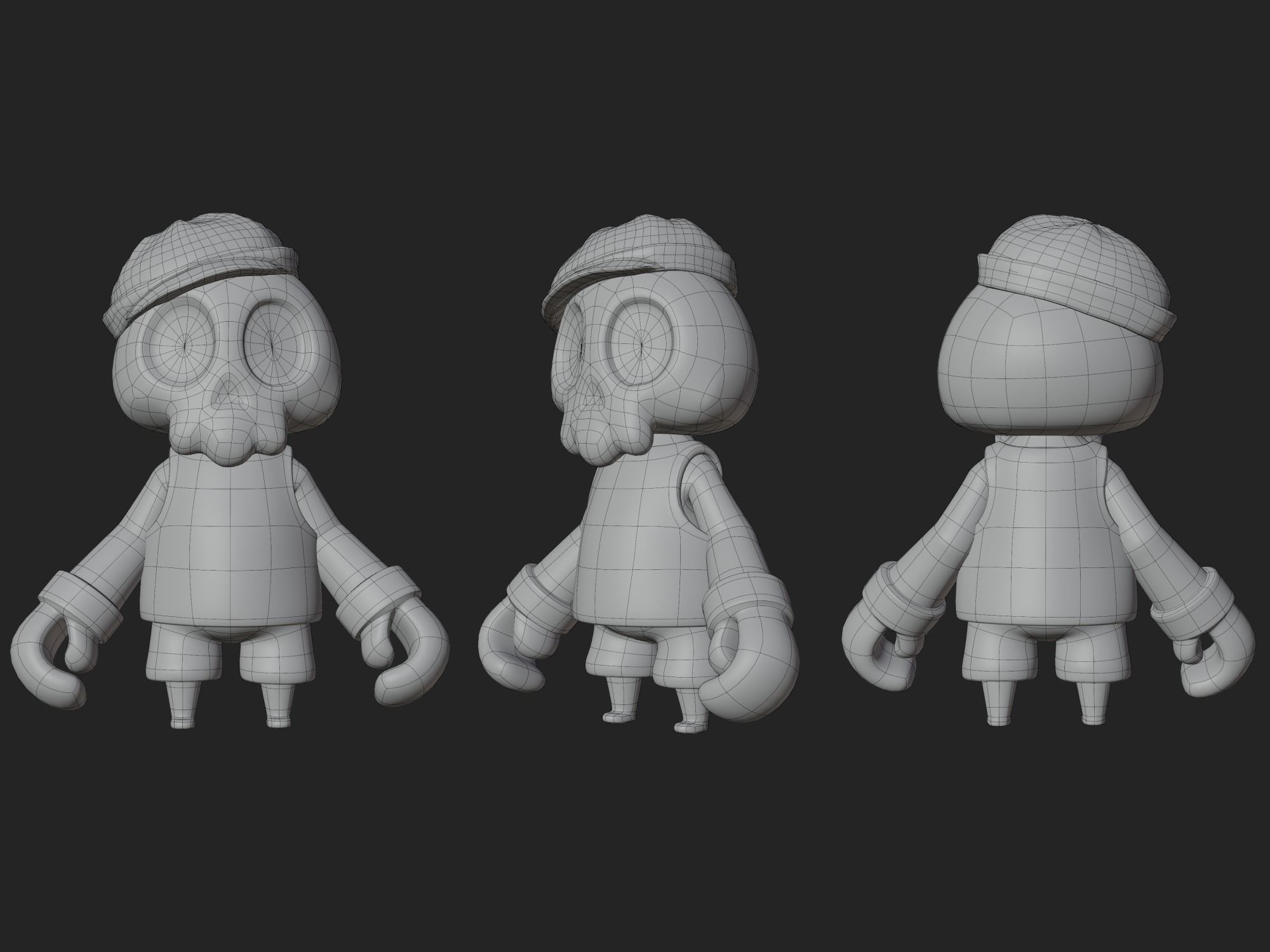 Character cartoon skeleton 3D model | CGTrader