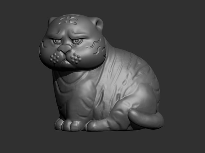 baby tiger 3D model 3D printable | CGTrader