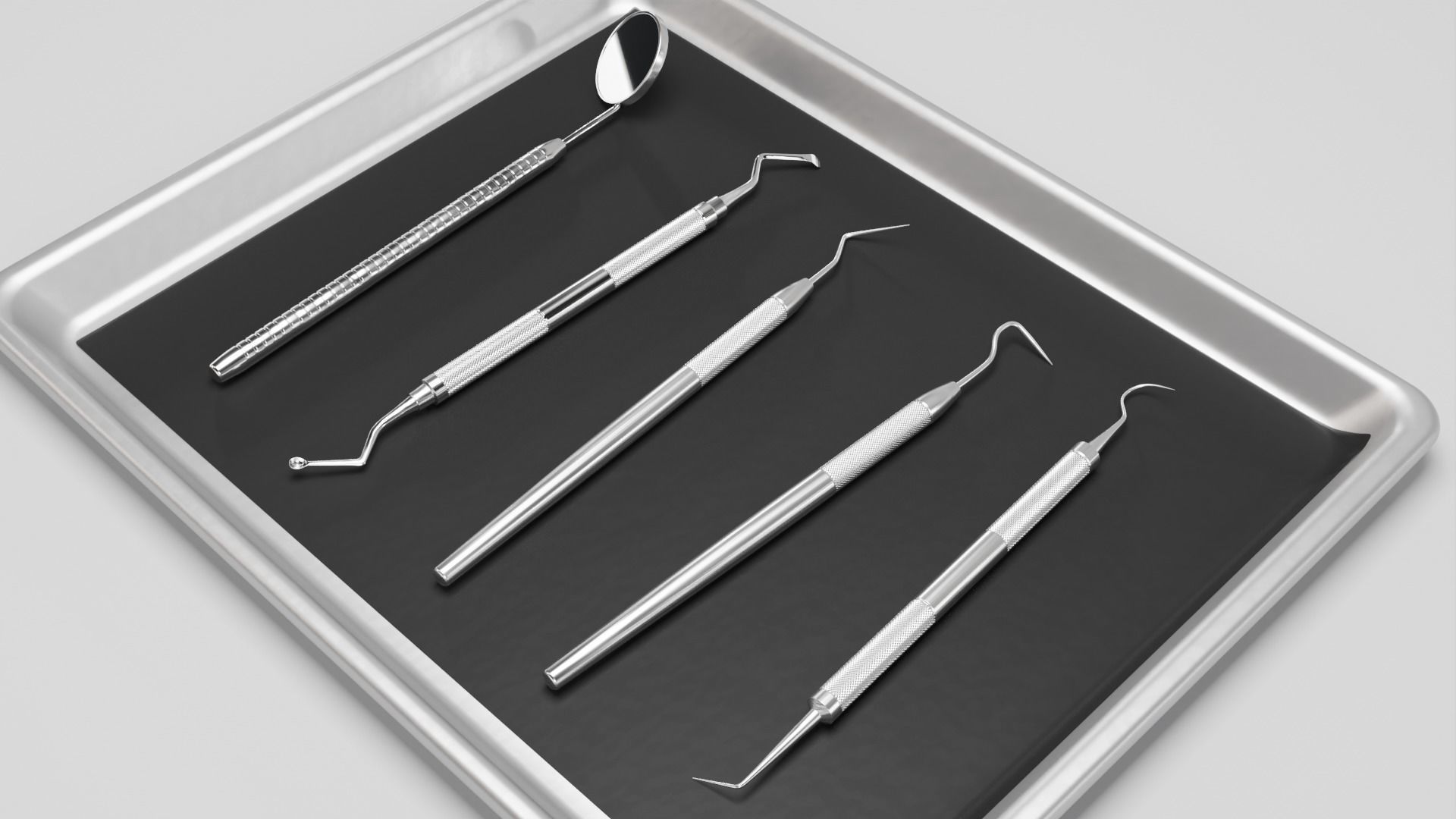3D model Basic dental tools - 5 separated models VR / AR / low-poly ...