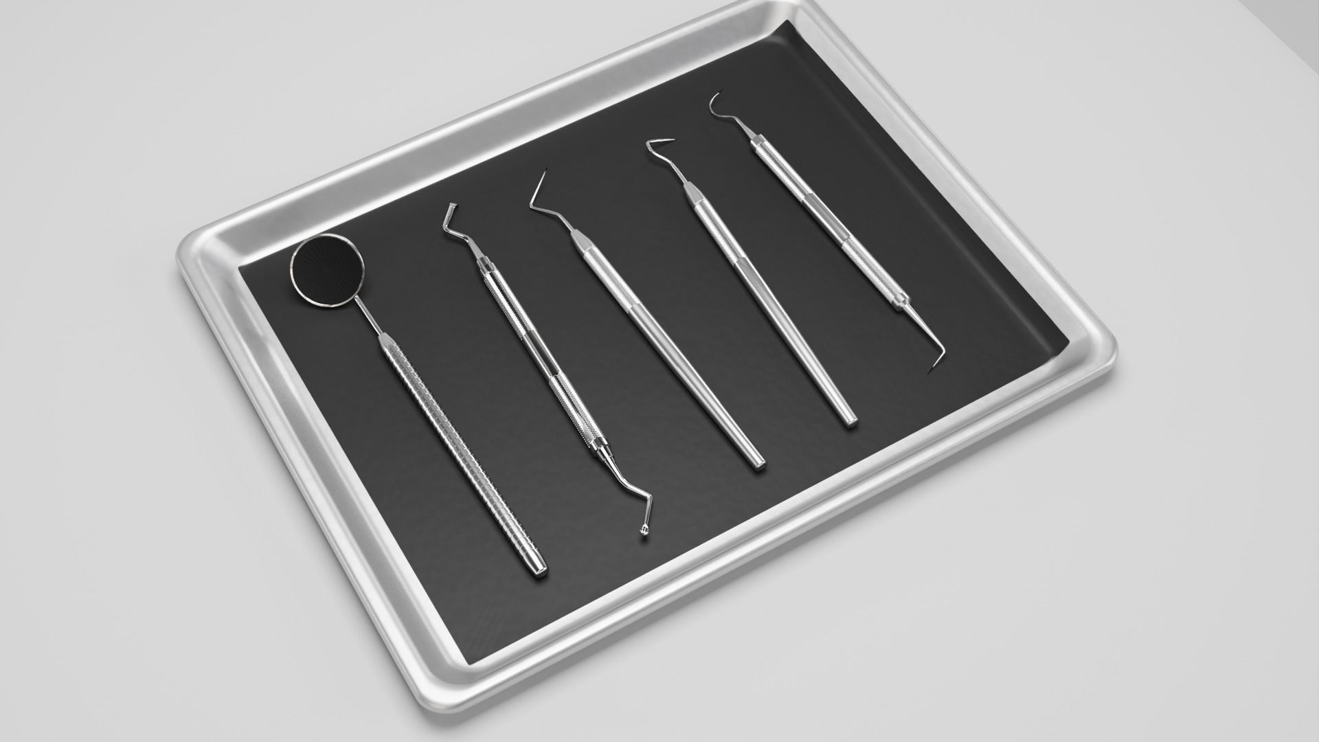3D model Basic dental tools - 5 separated models VR / AR / low-poly ...