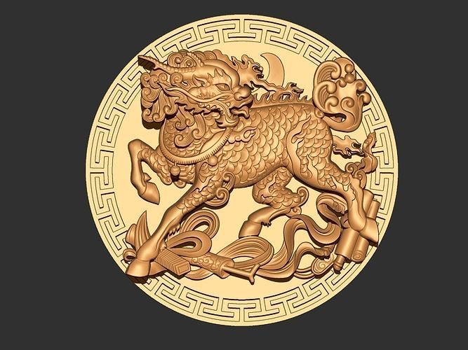 Kirin chinese dragon 3D model 3D printable | CGTrader