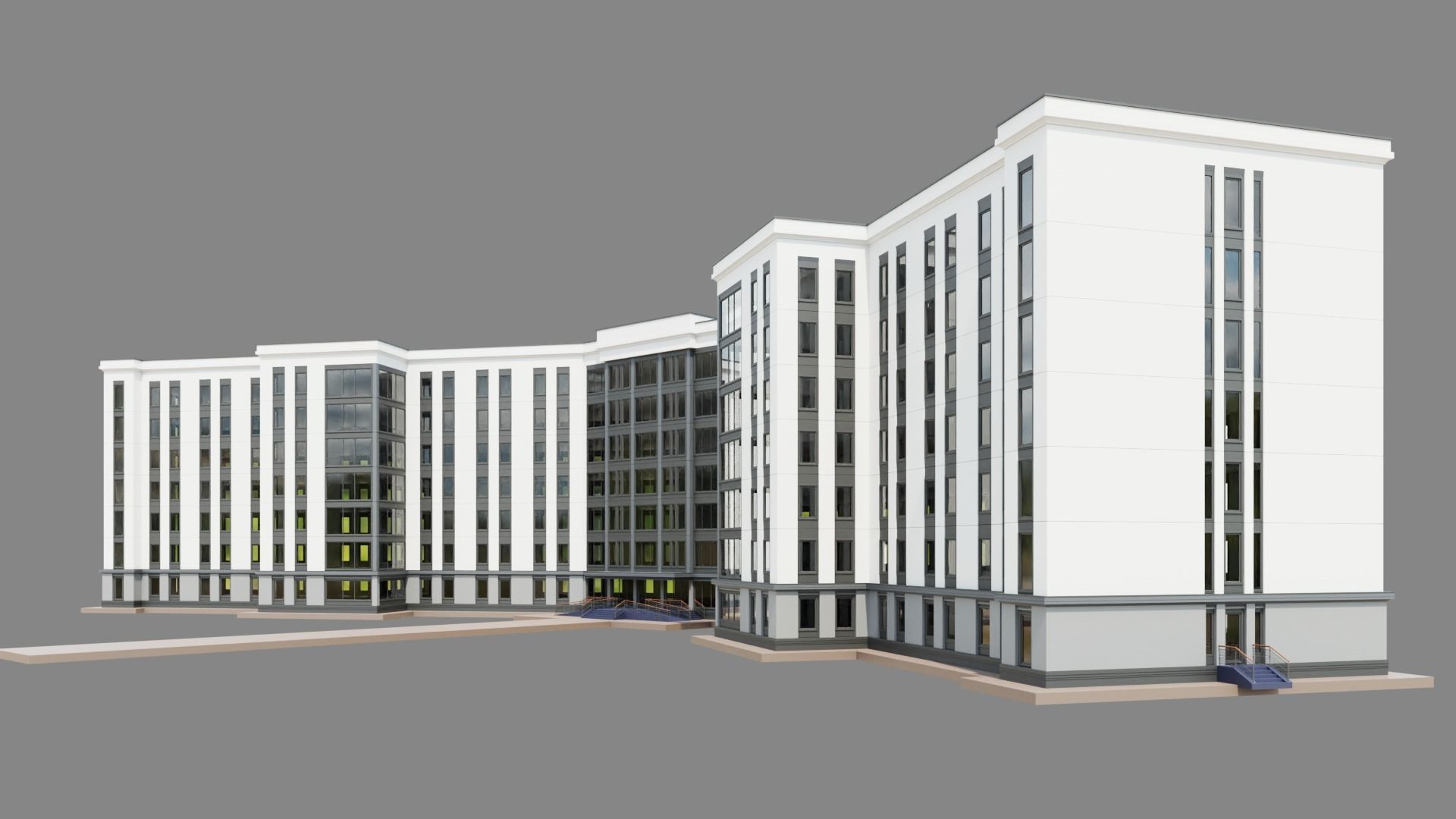 University Building ID049 3D model | CGTrader