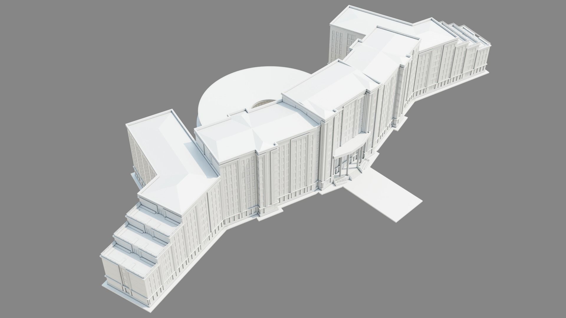 University Building ID050 3D model | CGTrader