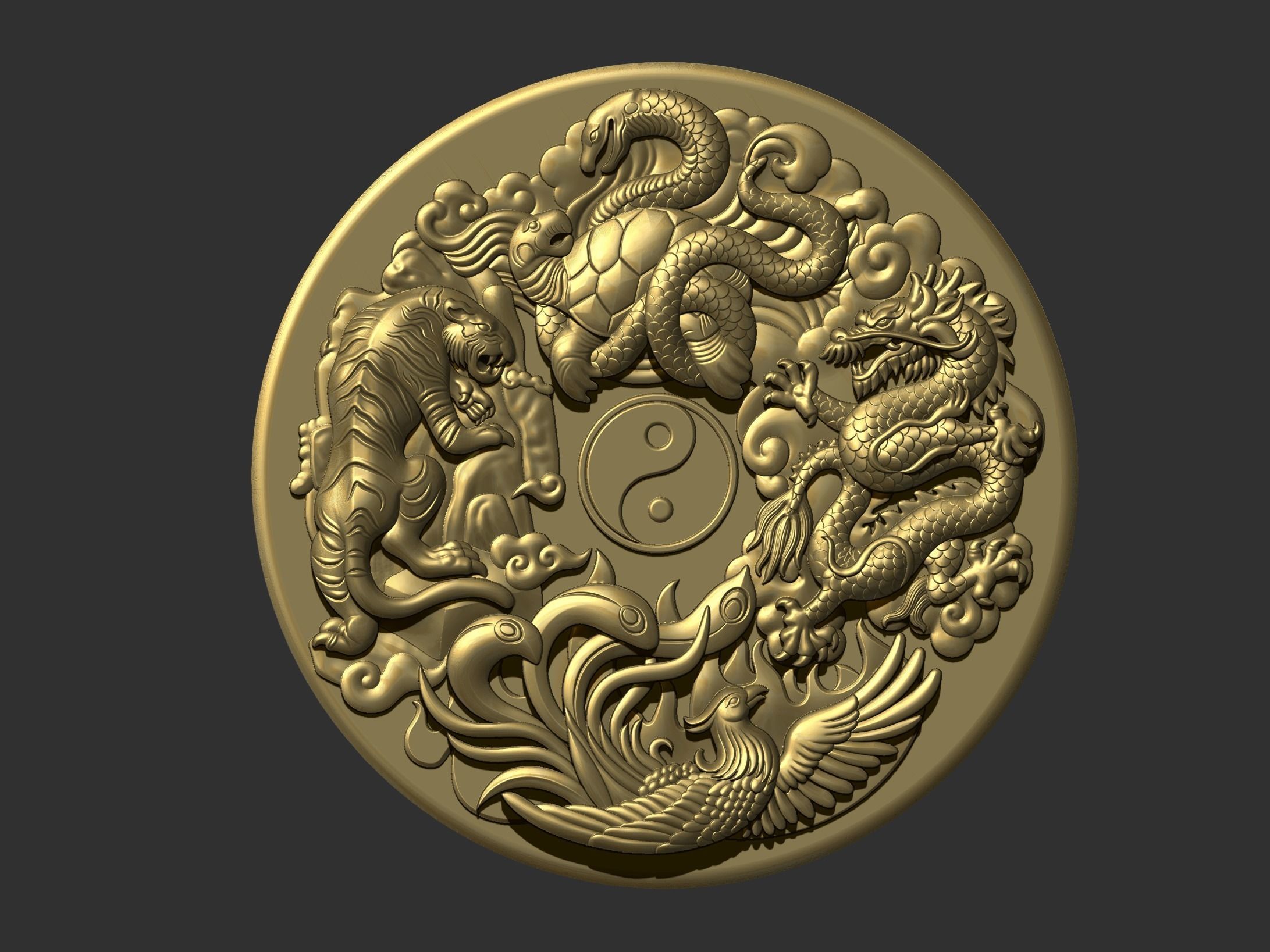 Ancient Four Beasts 3D model 3D printable | CGTrader