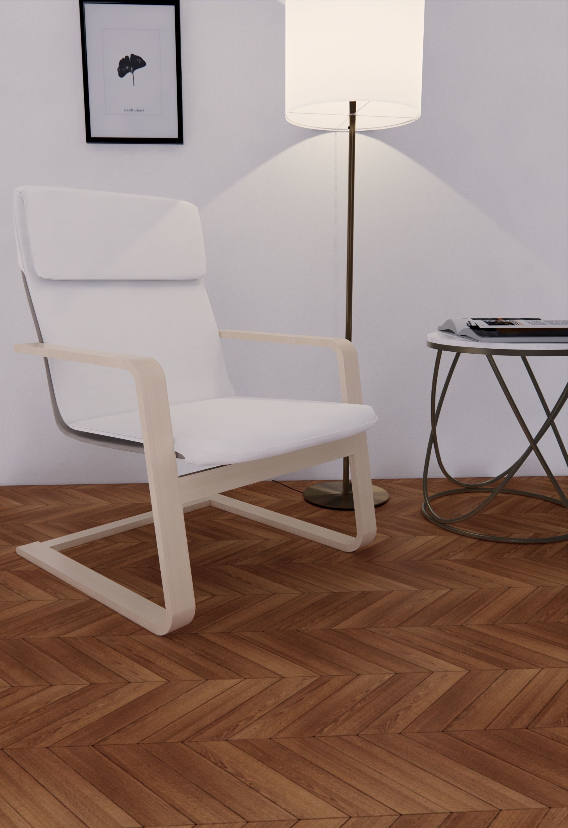 Arm Chair IKEA PELLO 3D model | CGTrader