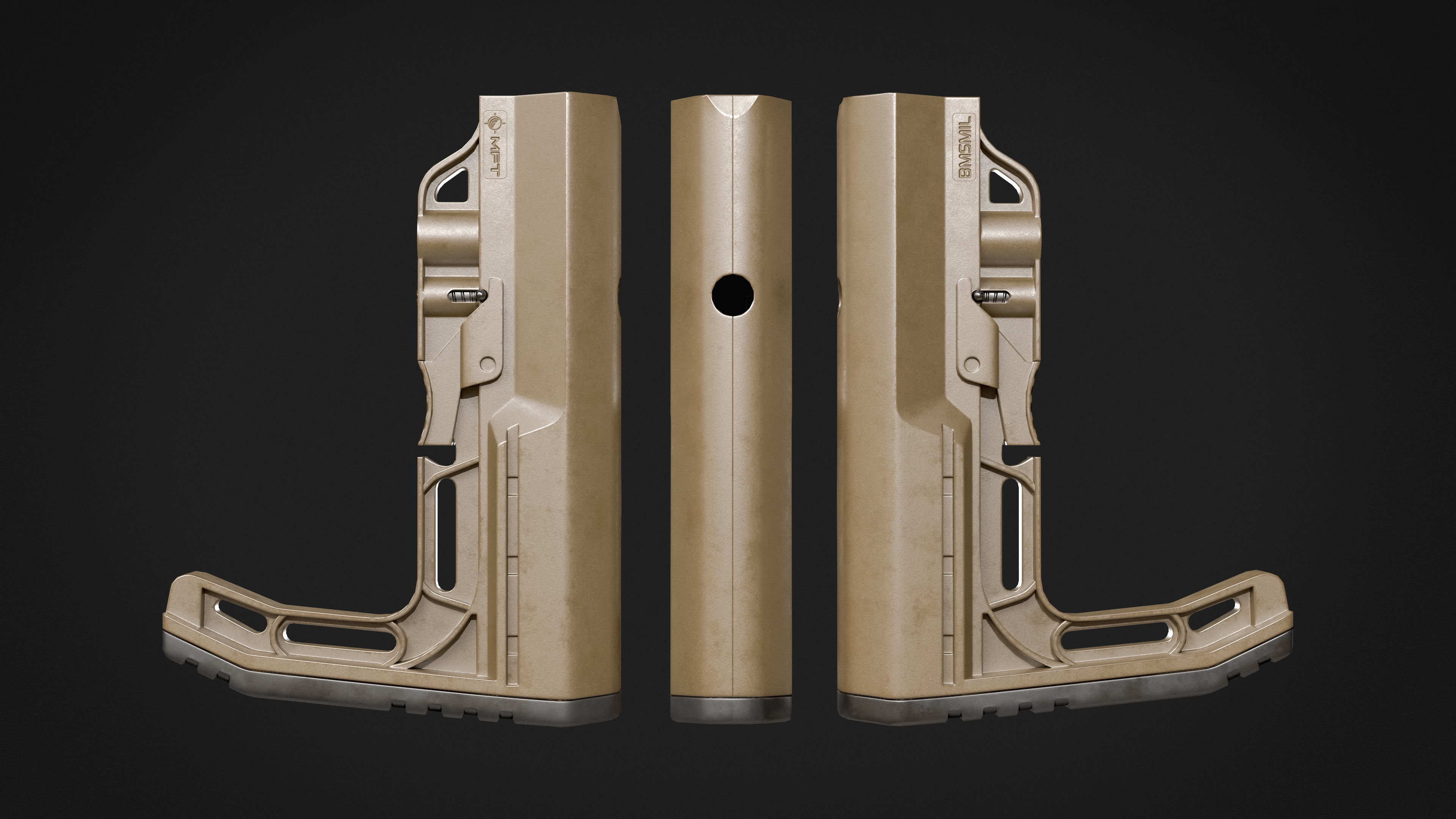 MFT - Battlelink Minimalist Stock 3D model | CGTrader