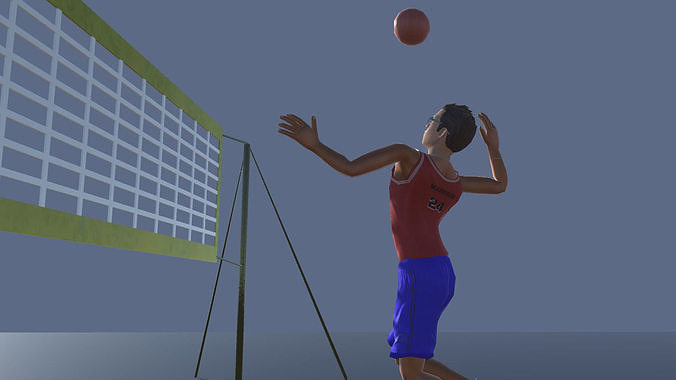 Volley Ball Actions 3D model animated rigged | CGTrader