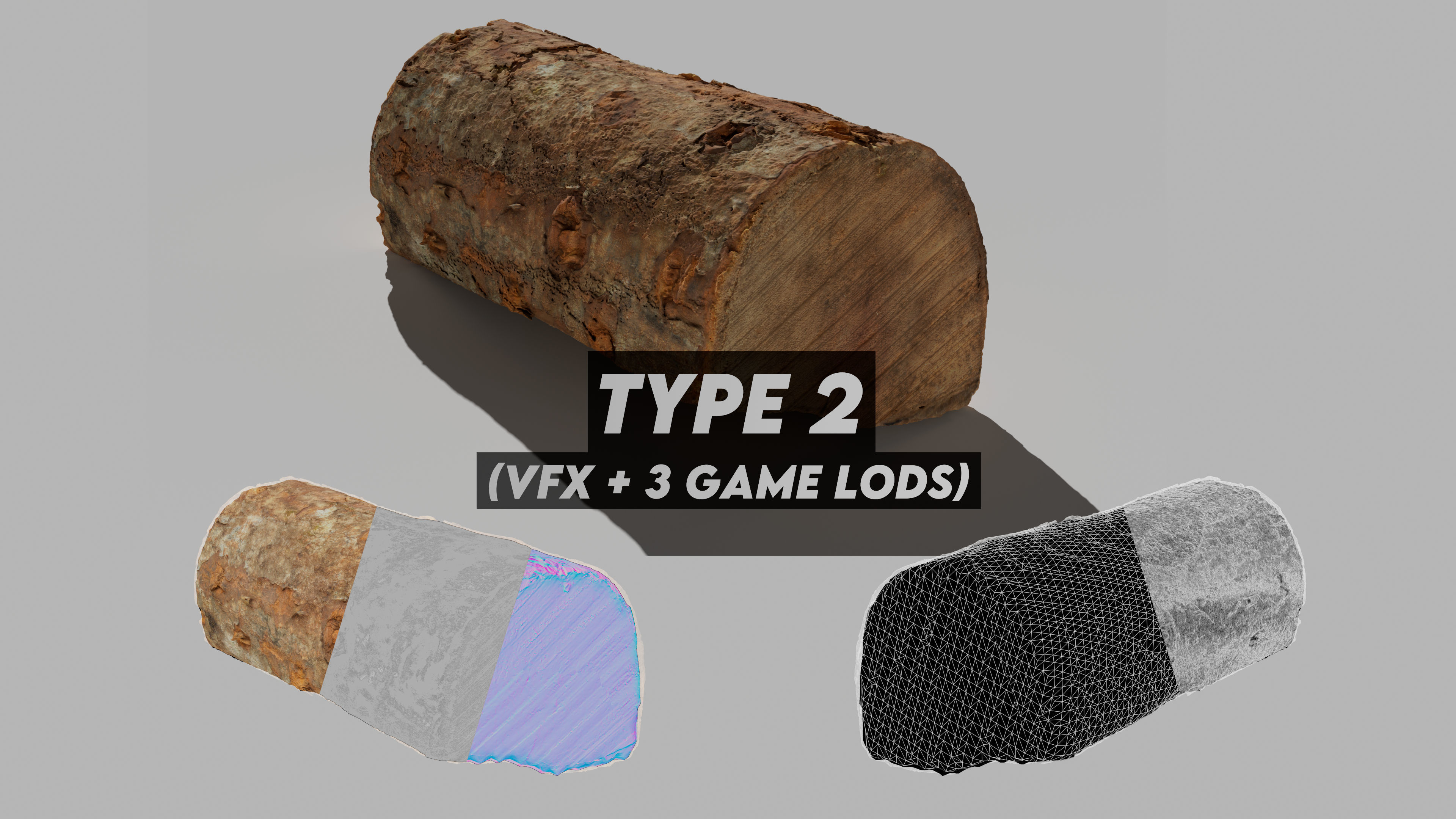 3D model Wood Logs - Photogrammetry VR / AR / low-poly | CGTrader