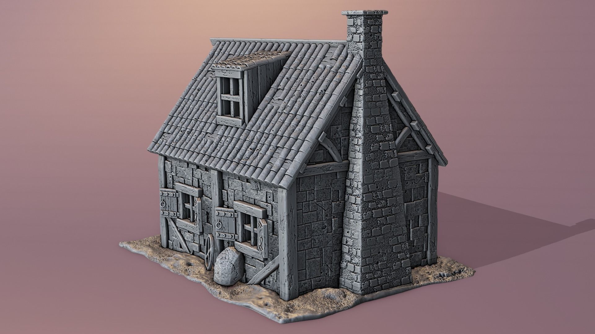 Medieval house 3D model 3D printable | CGTrader