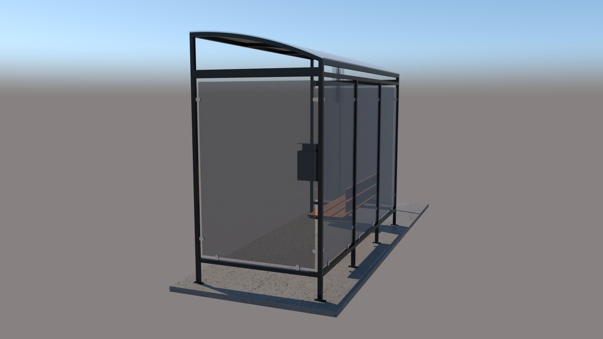 Bus Stop 3D model 3D model | CGTrader