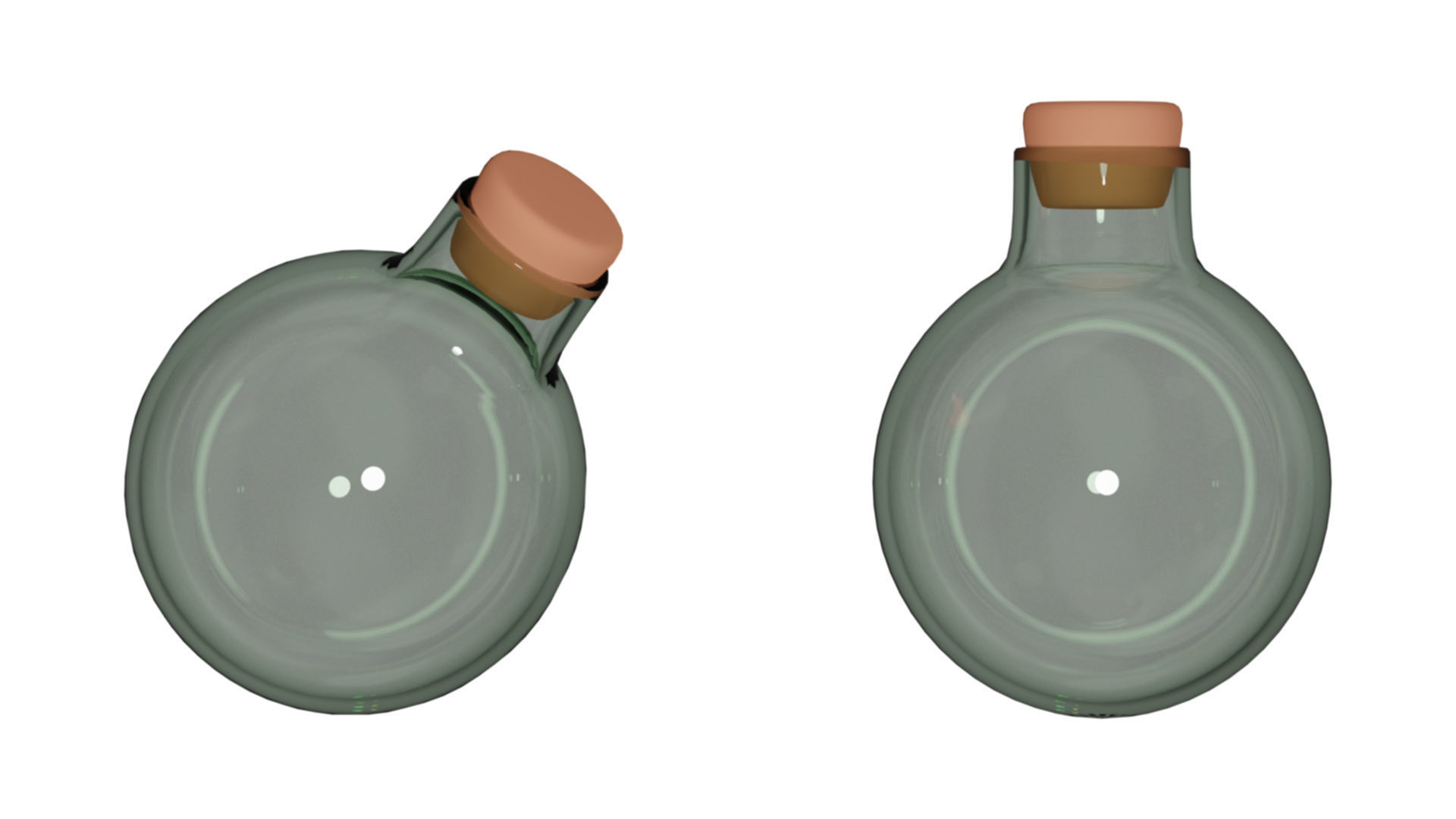 Set of flasks icons 3D model | CGTrader