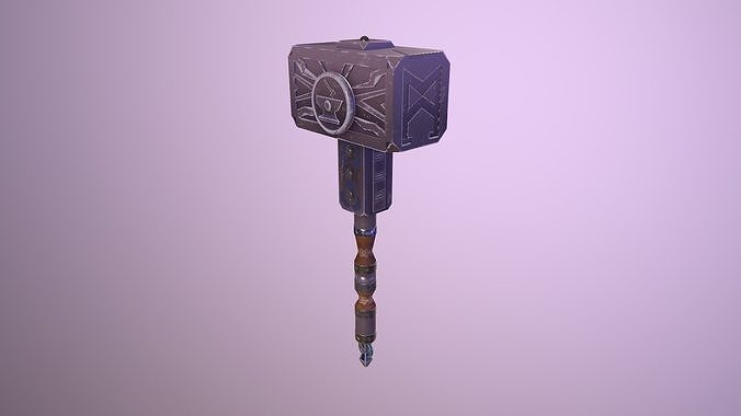3D model stylized hammer weapon VR / AR / low-poly | CGTrader