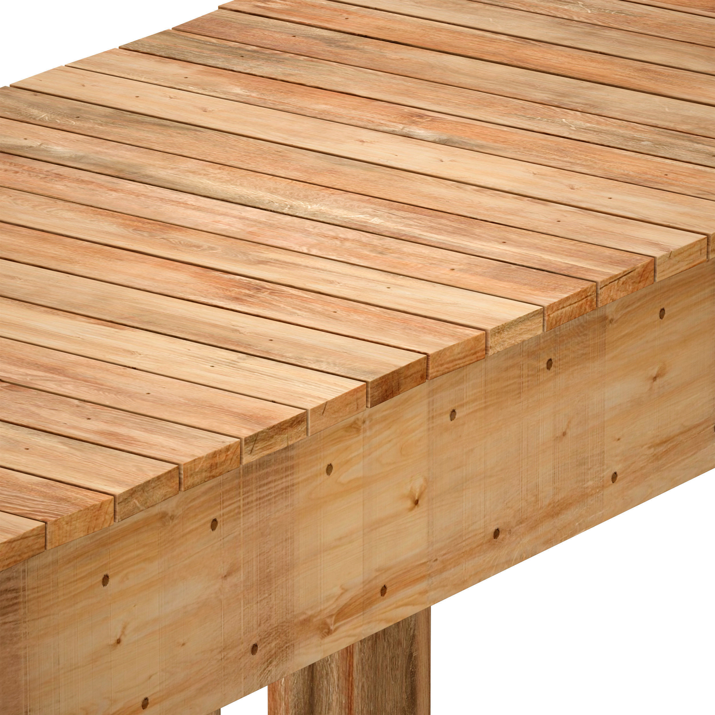 Wooden board bridge across the river 3D model | CGTrader