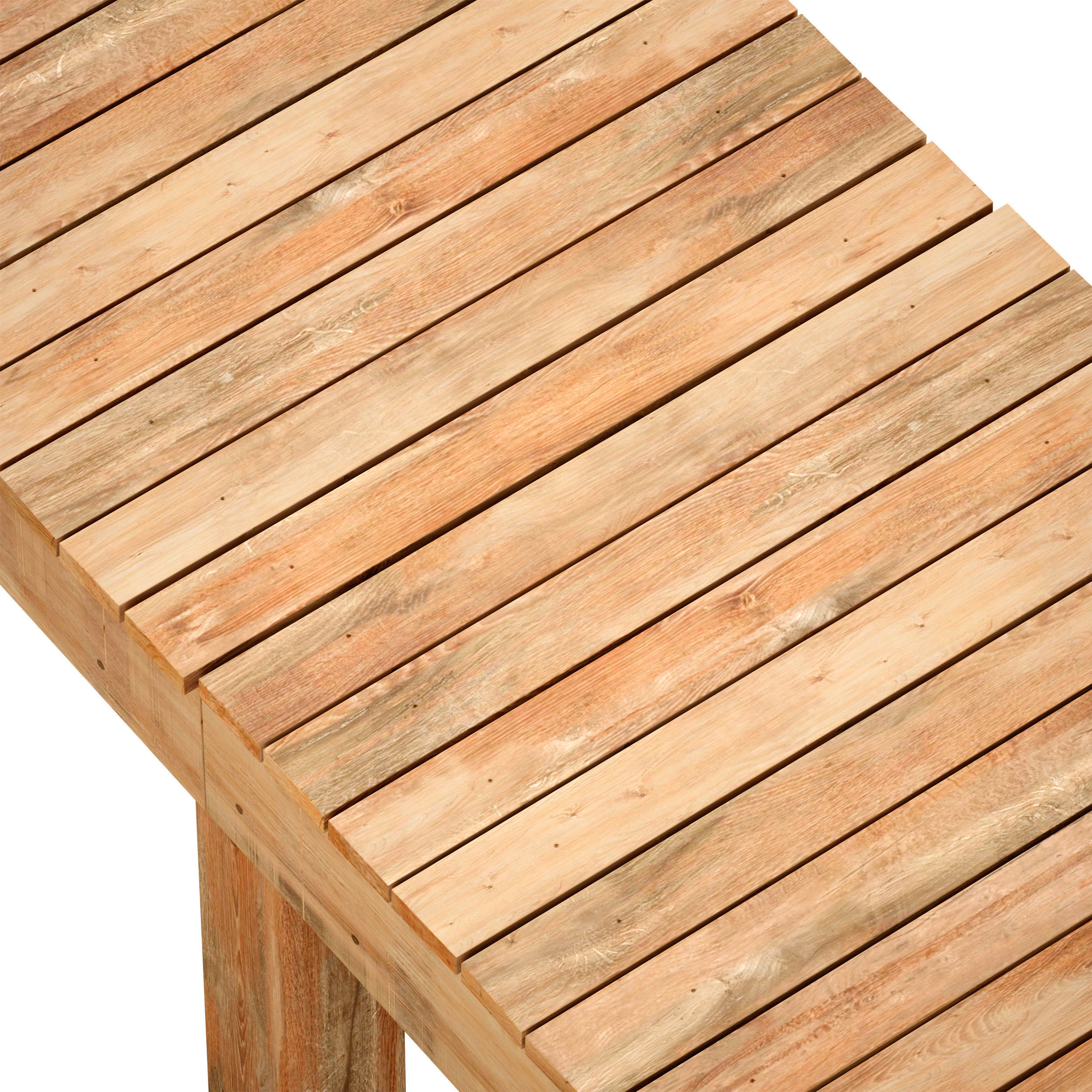 Wooden board bridge across the river 3D model | CGTrader