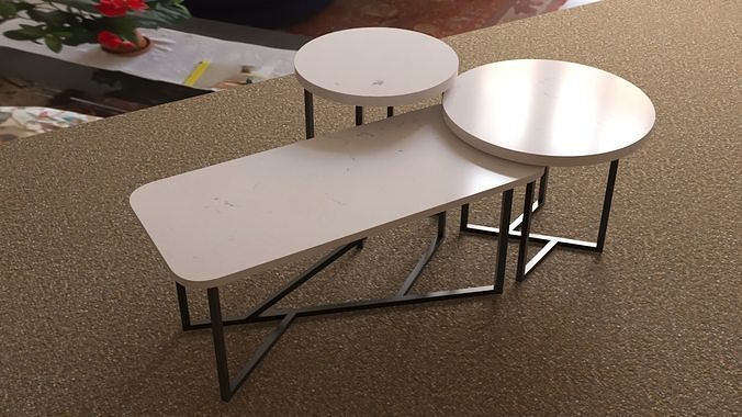 Dutch Quartz Top Coffee Table 3D model | CGTrader